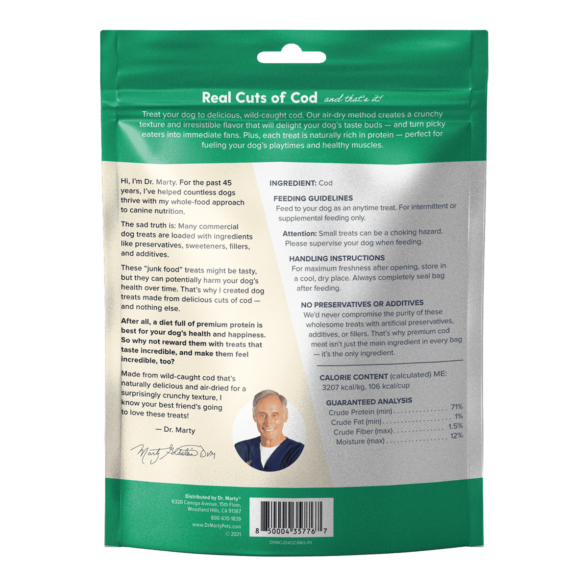 Dr. Marty Cod Cracklers 100% Air-Dried Wild-Caught Cod Treats ...