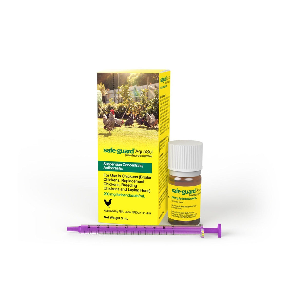 Merck SAFE-GUARD® AQUASOL (fenbendazole oral suspension) Dewormer for ...